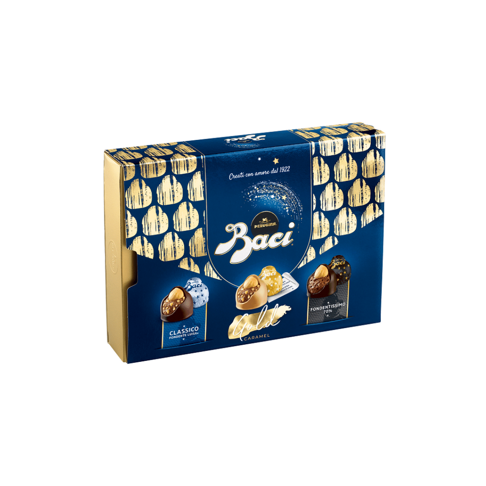 Baci | Assorted Sparkling Xmas Box (Gold) 250G – Italian Deli Online