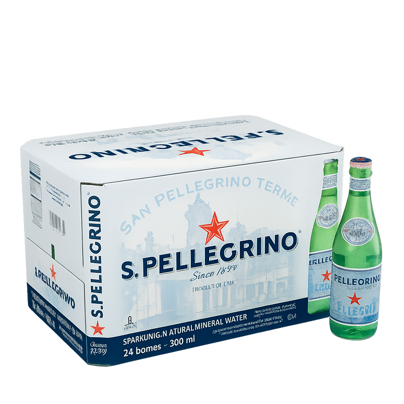 S.Pellegrino | Sparkling Mineral Water GLASS 24X500ML – Italian Deli Online